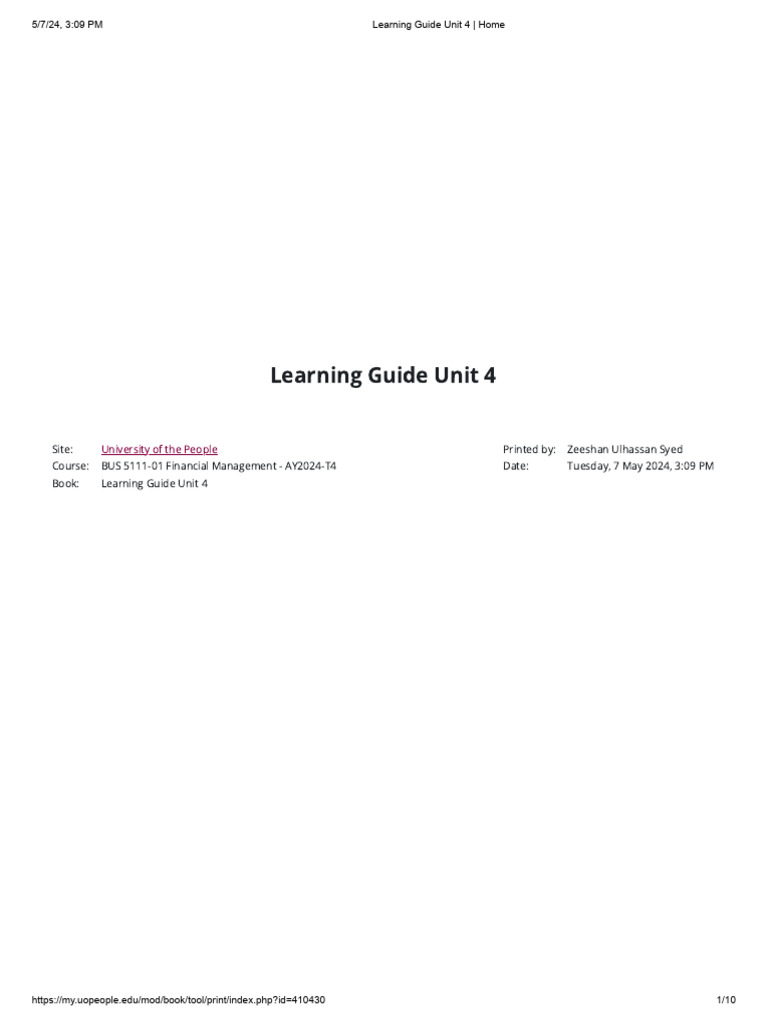 Financial Management Unit 4 Guide | PDF | Bonds (Finance) | Stocks