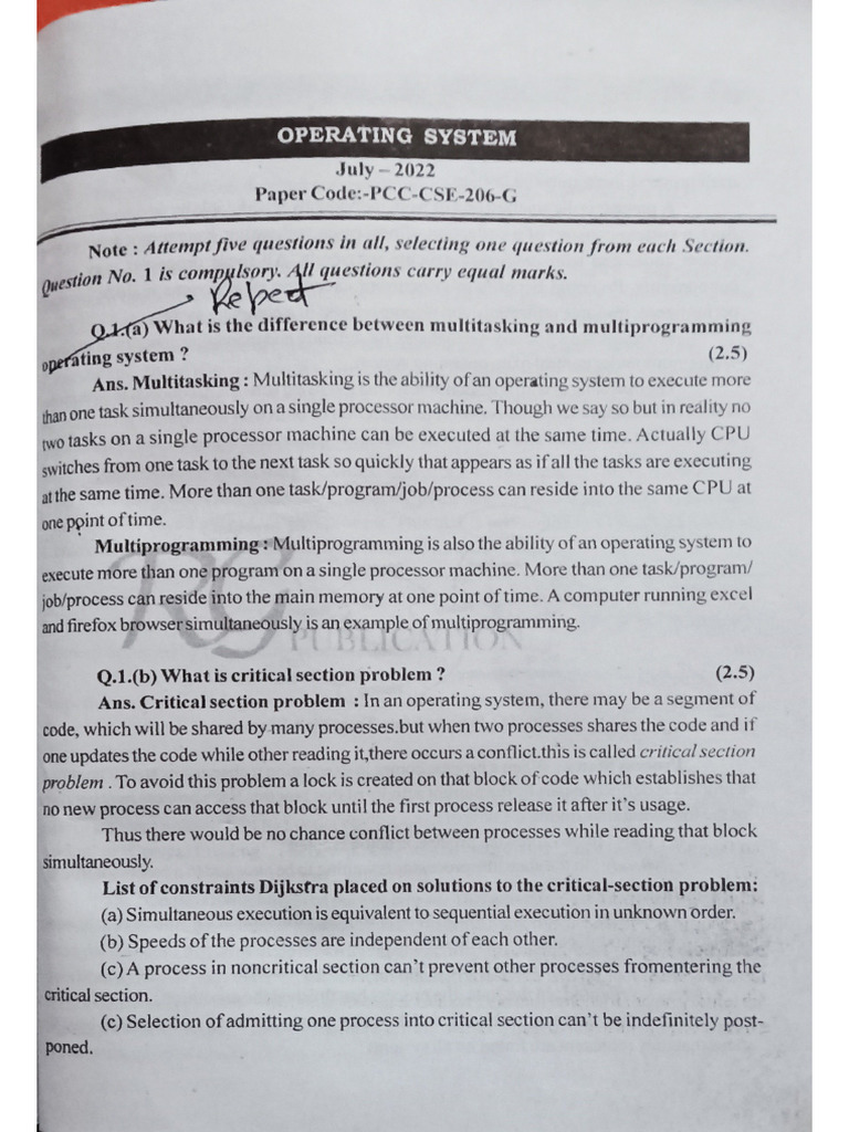 Operating System | PDF