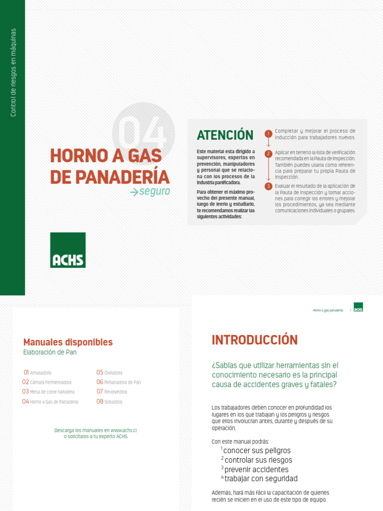 Manual Horno A Gas Panaderia V1 | PDF | Gases | Panes