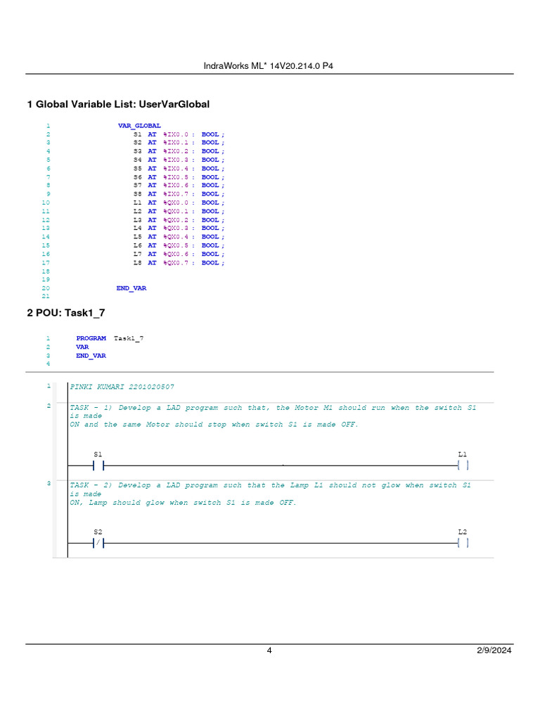 PINKI KUMARI (Industrial PLC) | PDF | Electrical Engineering