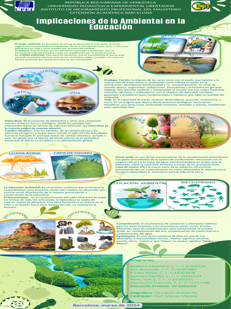 Infografía Educación Ambiental | PDF | Contaminación | Entorno natural