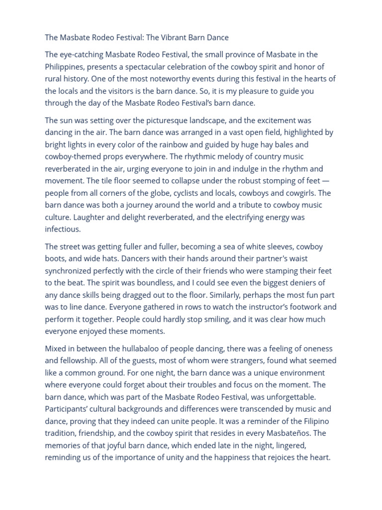 Barn Dance | PDF | Dances | Entertainment