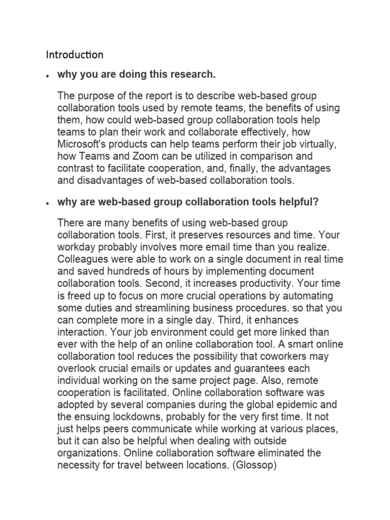 Web-Based Collaboration Tools Guide | PDF