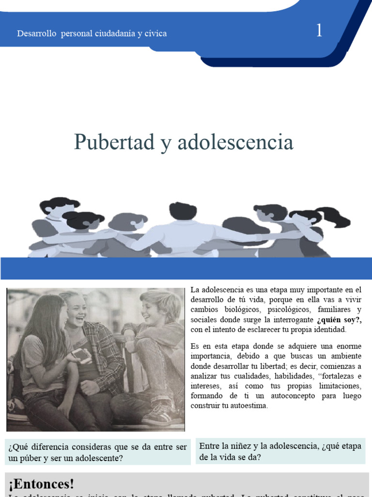 Pubertad y Adolescencia1 | Descargar gratis PDF | Adolescencia | Pubertad
