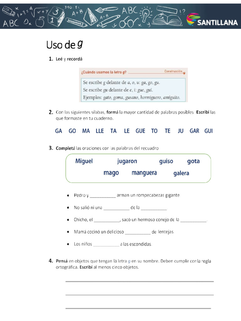 L3 - Uso de La G | PDF