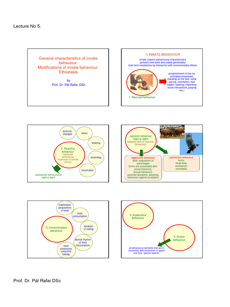 5th Lecture General Characteristics of Innate Behaviour | PDF ...