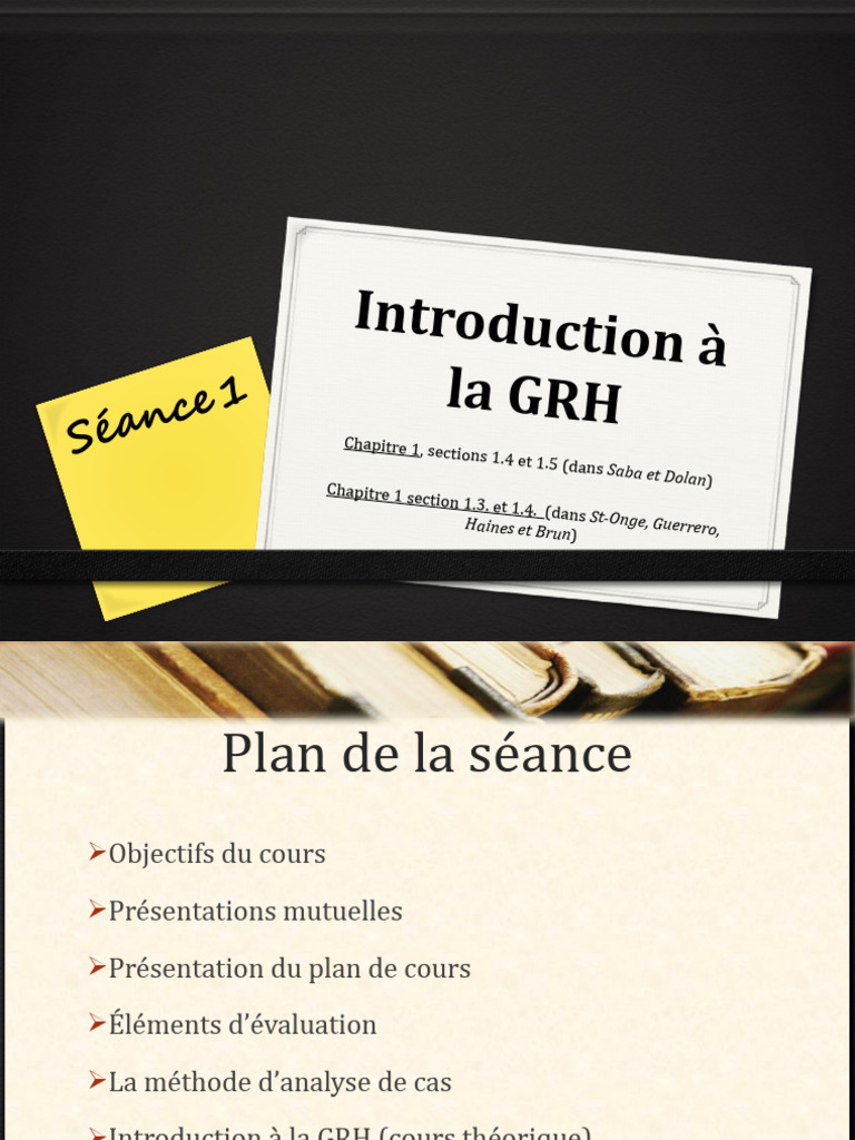 S1 Introduire La GRH 2024 | PDF | Gestion des ressources humaines | Économie