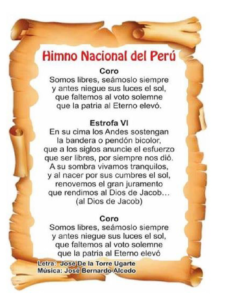 Himno Nacional Del Peru | PDF
