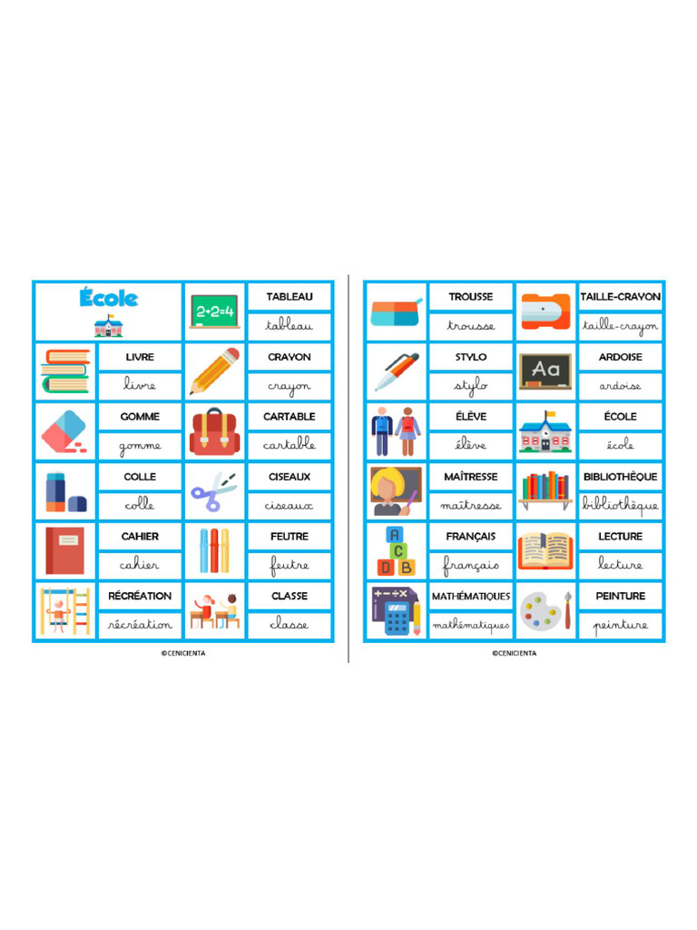 Cours Francais Ecole11 | PDF