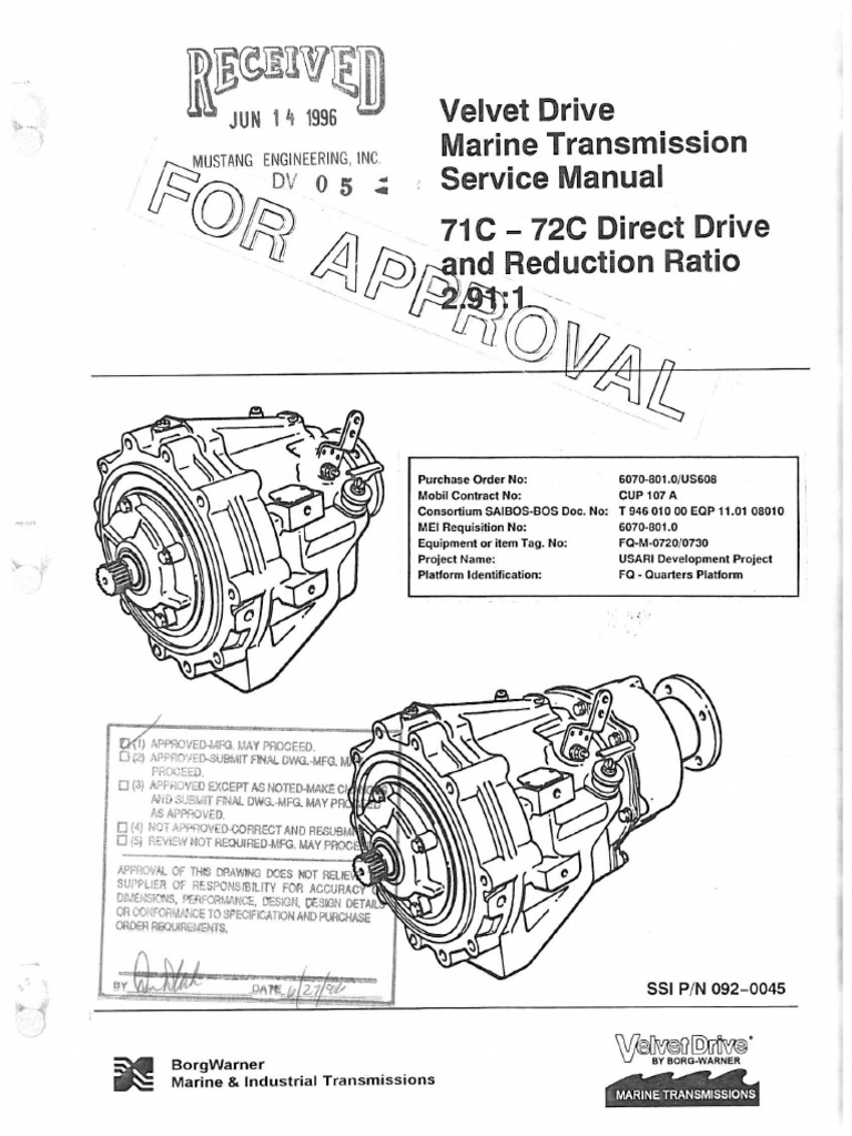 Velvet Drive 71C-72C SSI PN 092-0045 | PDF