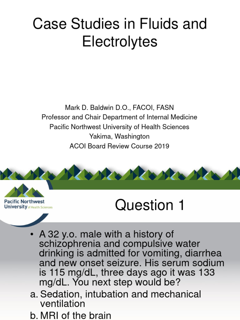 Baldwin Electrolytes | PDF | Diseases And Disorders | Medical Specialties
