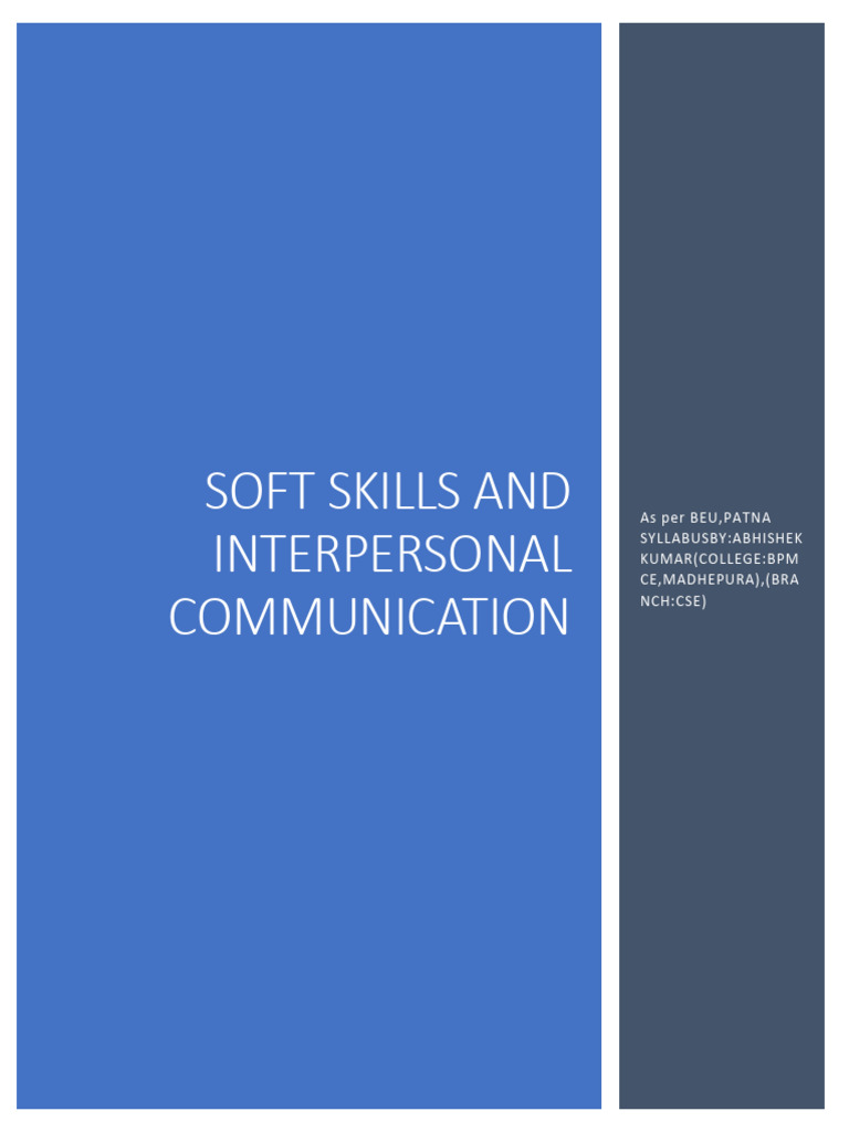 Soft Skill PDF | PDF | Goal | Self Esteem