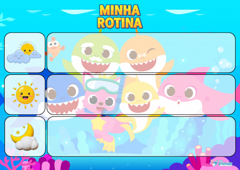 Quadro Rotina Visual Baby Shark | PDF