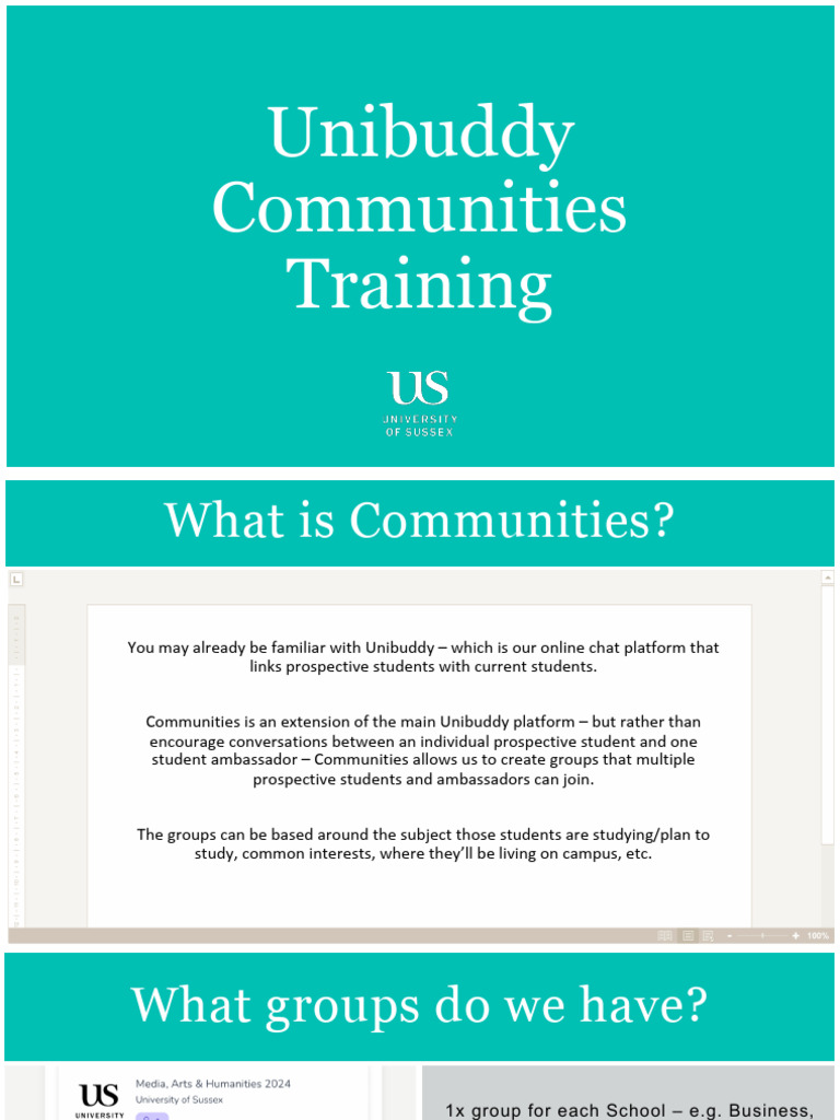Unibuddy Communities Training (Ambassadors) | PDF | Mobile App | Icon ...