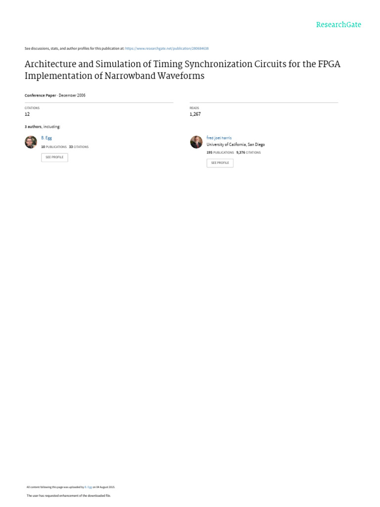 10 Timing Synchronization | PDF | Field Programmable Gate Array | Filter (Signal Processing)