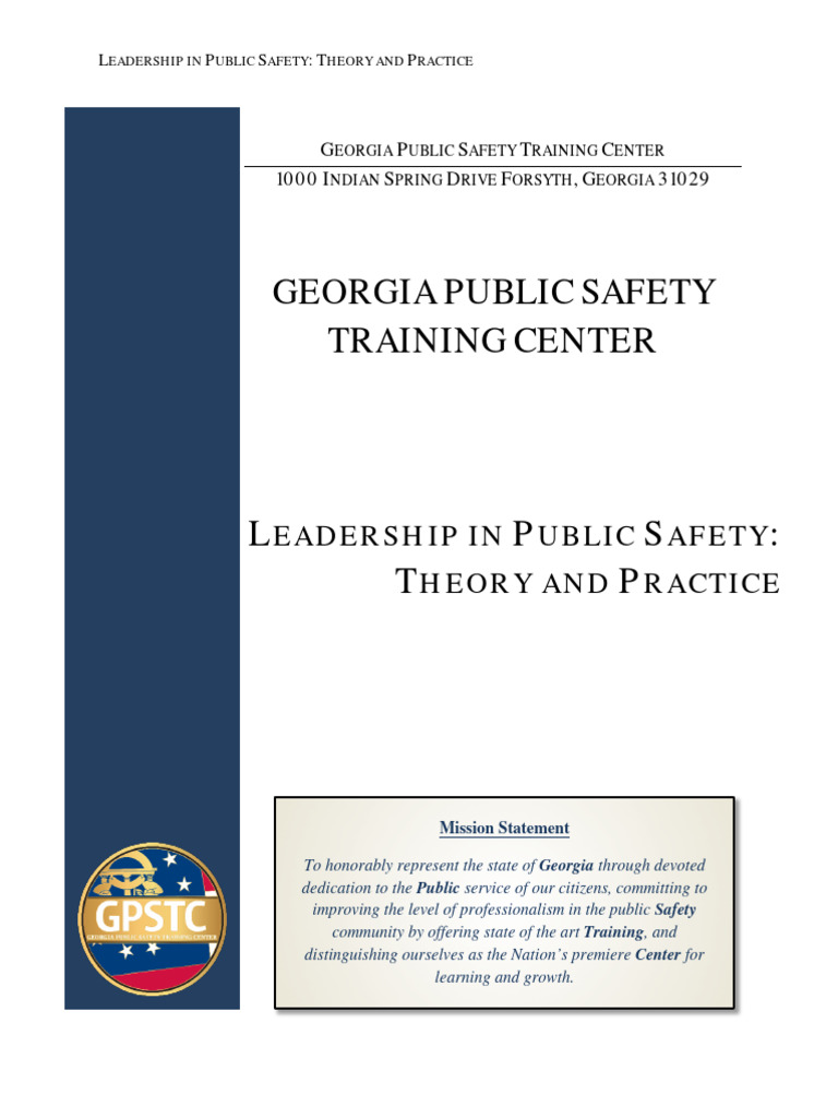 GPSTC Leadership in Public Safety Student Manual | PDF | Leadership ...
