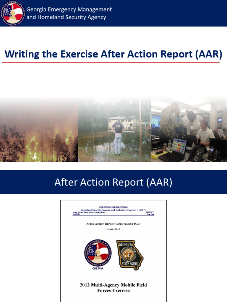 Writing an Exercise After Action Report | PDF | Emergency Management
