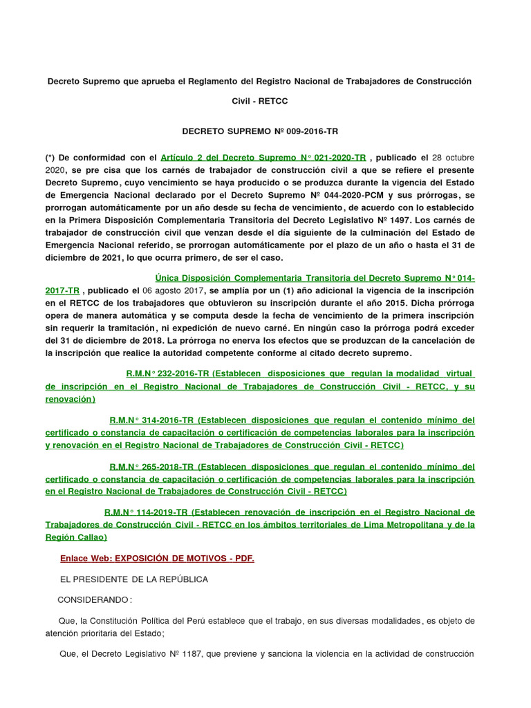 Reglamento Retcc | PDF | Justicia | Crimen y violencia