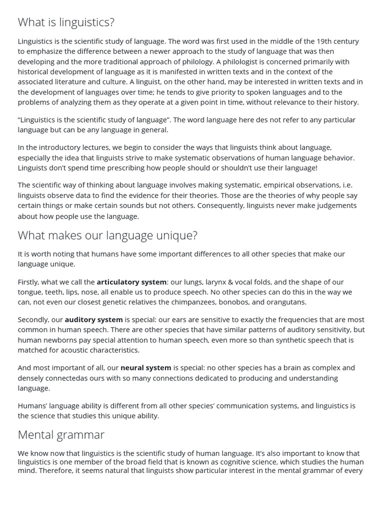 What Is Linguistics | PDF | Linguistics | Semantics