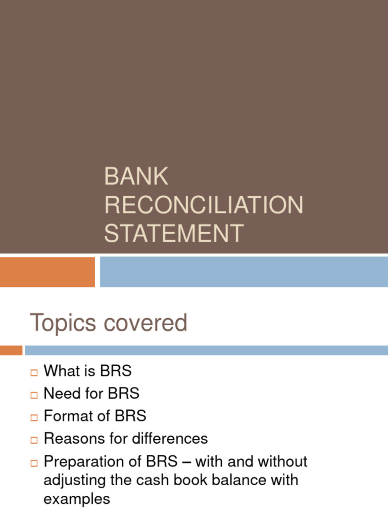 Bank Reconciliation Statement | PDF | Banks | Cheque