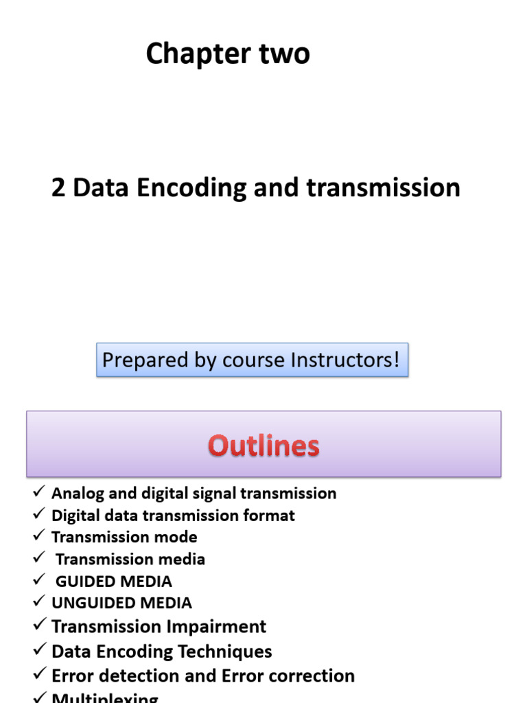 DCCN Chap2 | PDF | Transmission Medium | Modulation