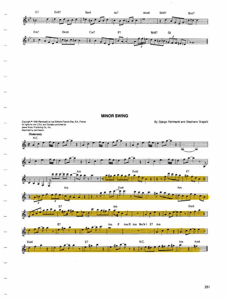 Minor Swing Fakebook | PDF