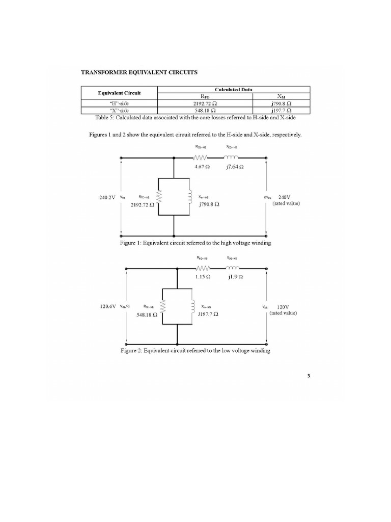 Sample Transformer Equivalentcircuit | PDF