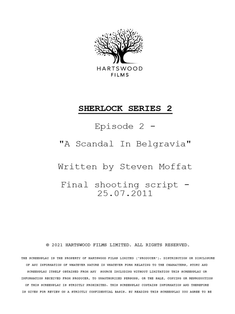 Sherlock s2 Ep2 a Scandal in Belgravia Final Steven Moffat Shooting ...
