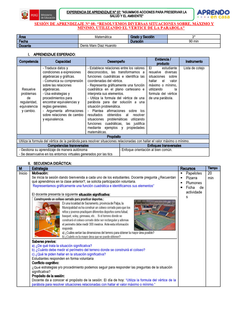Sesion 8 - 3ero - Exp 7 | Descargar gratis PDF | Aprendizaje | Maestros