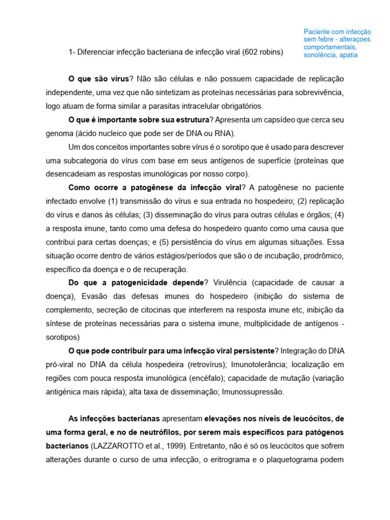 Resumo P01 | PDF | Vírus | Resfriado