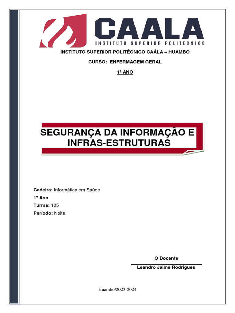 Segurança da Informação em Saúde | PDF | Segurança | Segurança de ...