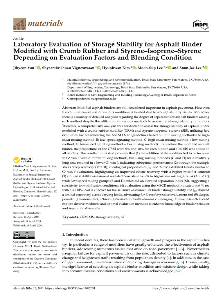 Materials 17 02091 v2 | Download Free PDF | Viscoelasticity | Elasticity (Physics)