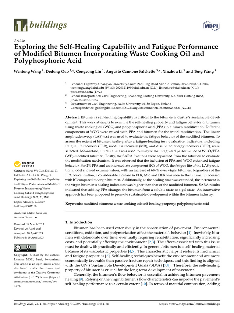Buildings 13 01188 v3 | PDF | Fatigue (Material) | Distillation
