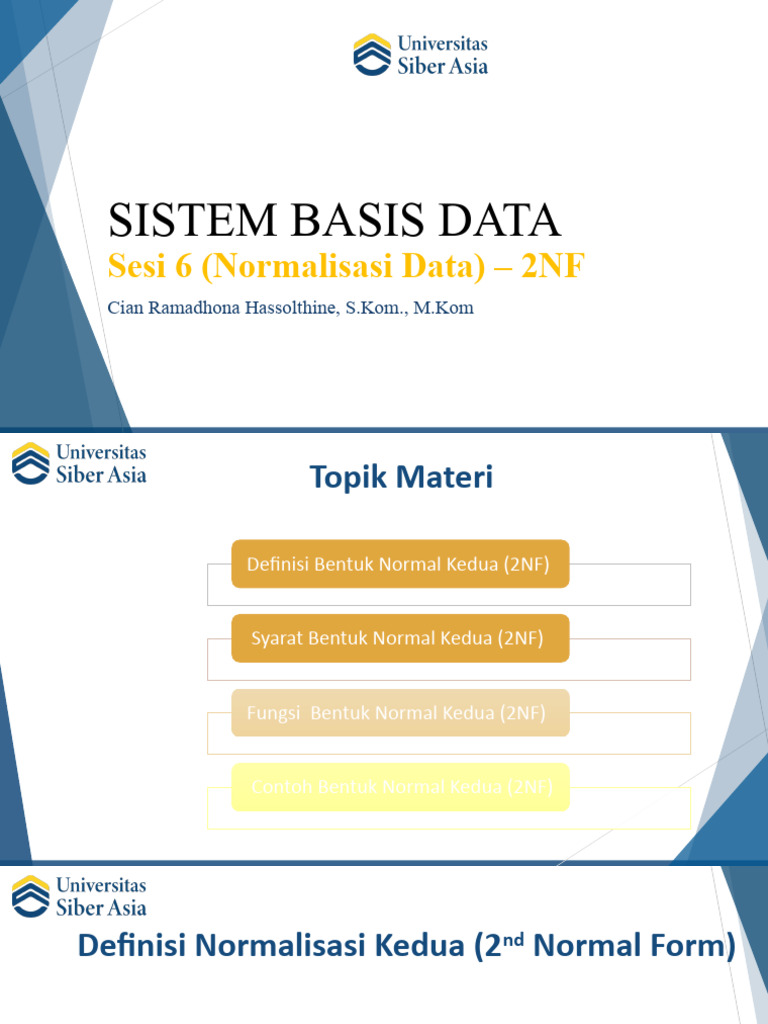 Panduan Normalisasi Data 2NF | PDF