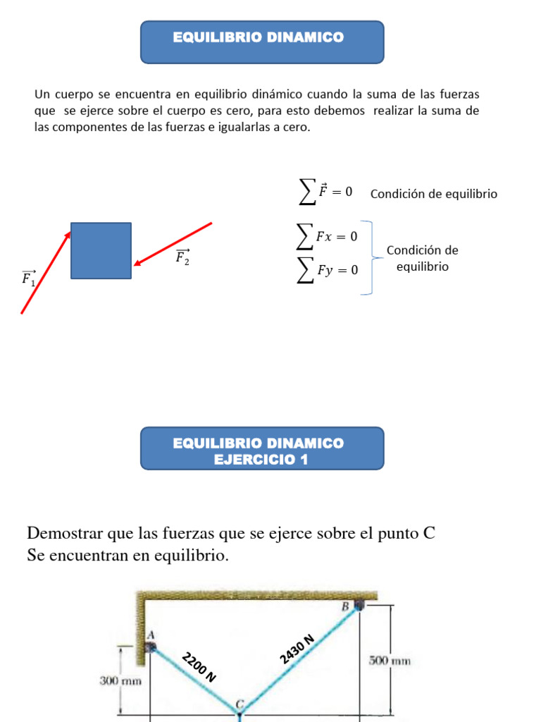 Equilibrio Dinamico Ejercicios | PDF | Física Aplicada e ...