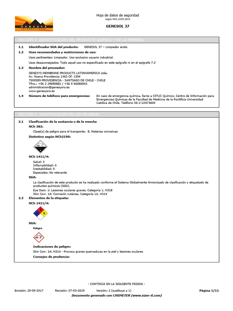 Genesol 37 | PDF | Materiales | Química
