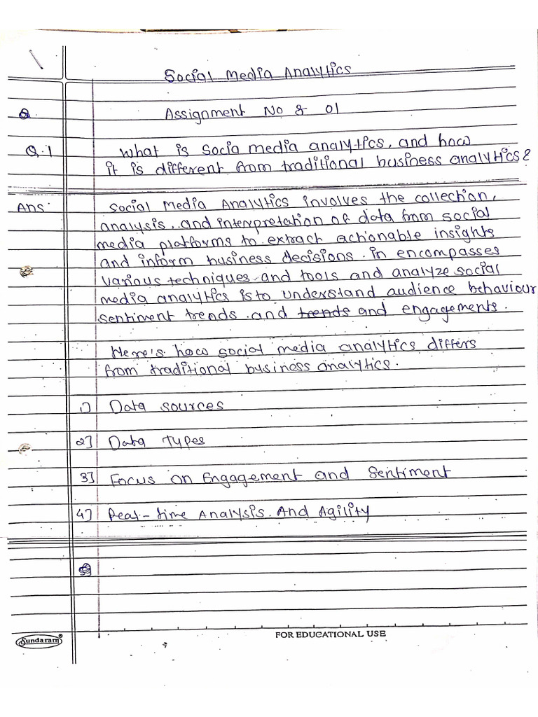 SMA Assignment 1 | PDF