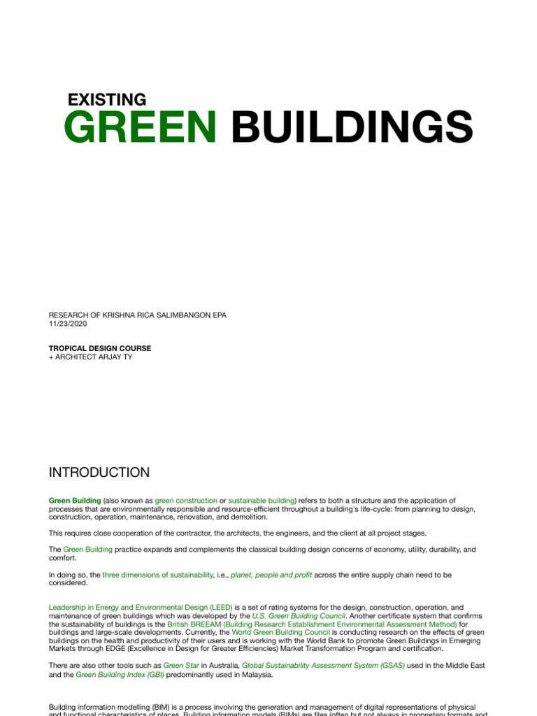 Green Buildings | PDF | Green Building