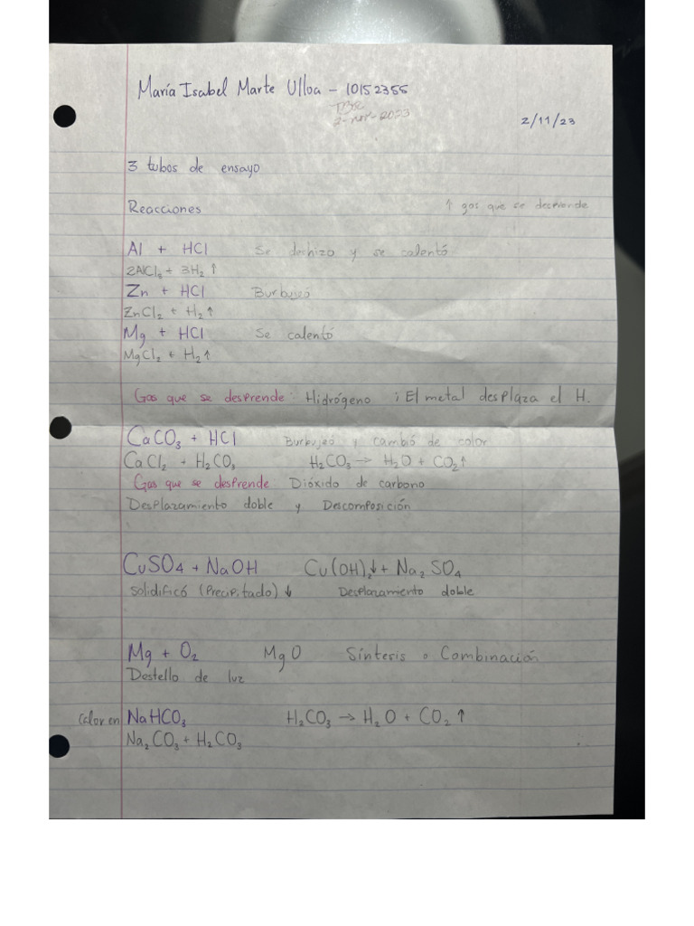 Lab Quimica Rep 6 | PDF