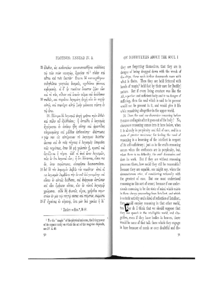 Plotinus Ennead IV (Auszug) | PDF
