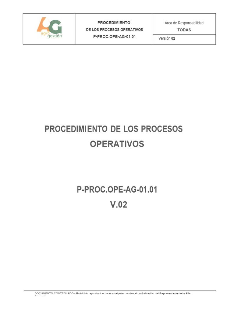 18. Procedimiento de los Procesos Operativos | PDF | Business | Calidad ...