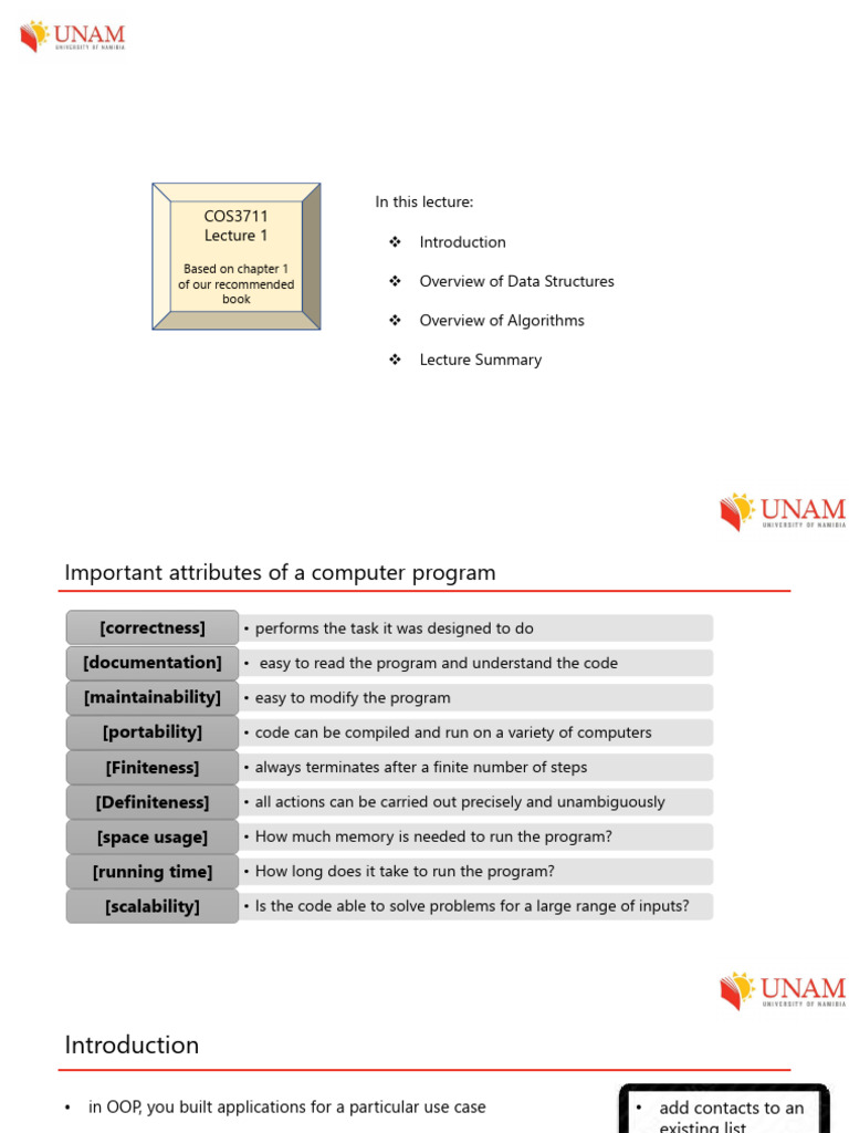 Lecture 1 - Introduction | Download Free PDF | Algorithms | Data Structure
