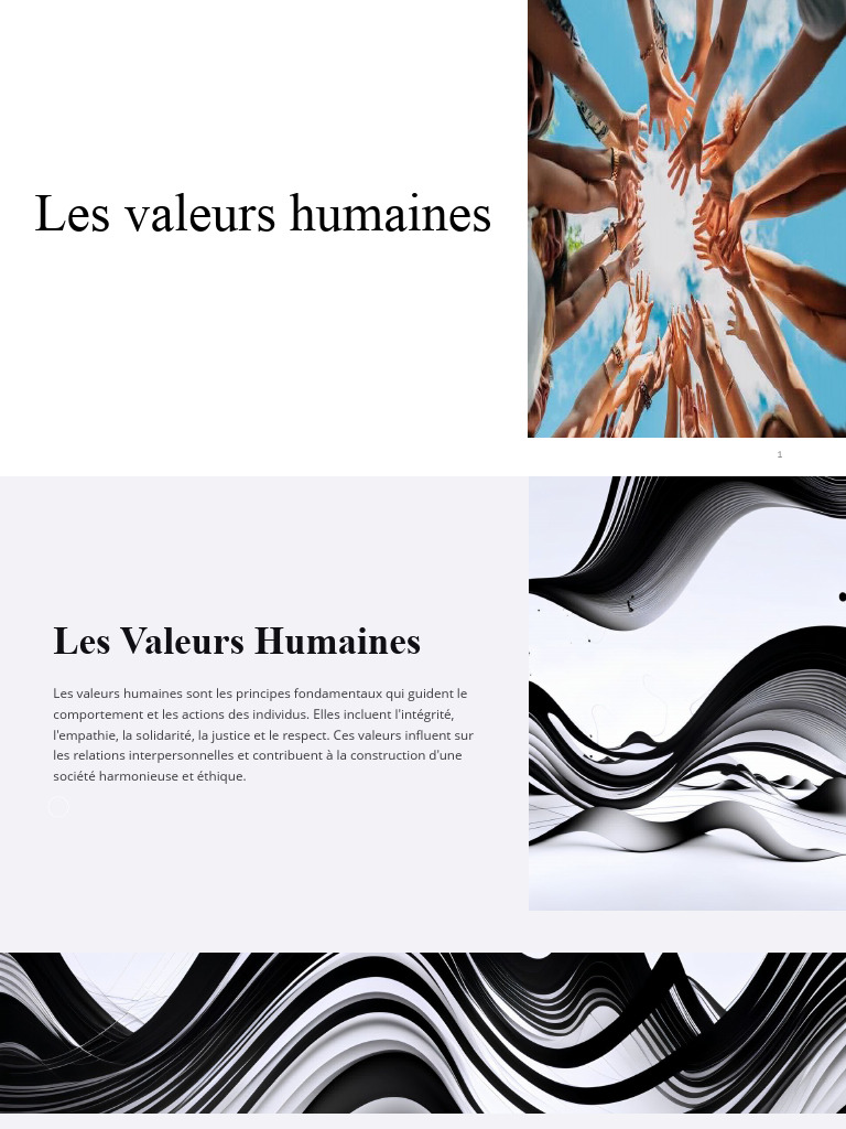 Importance des Valeurs Humaines | PDF | Empathie | Solidarité