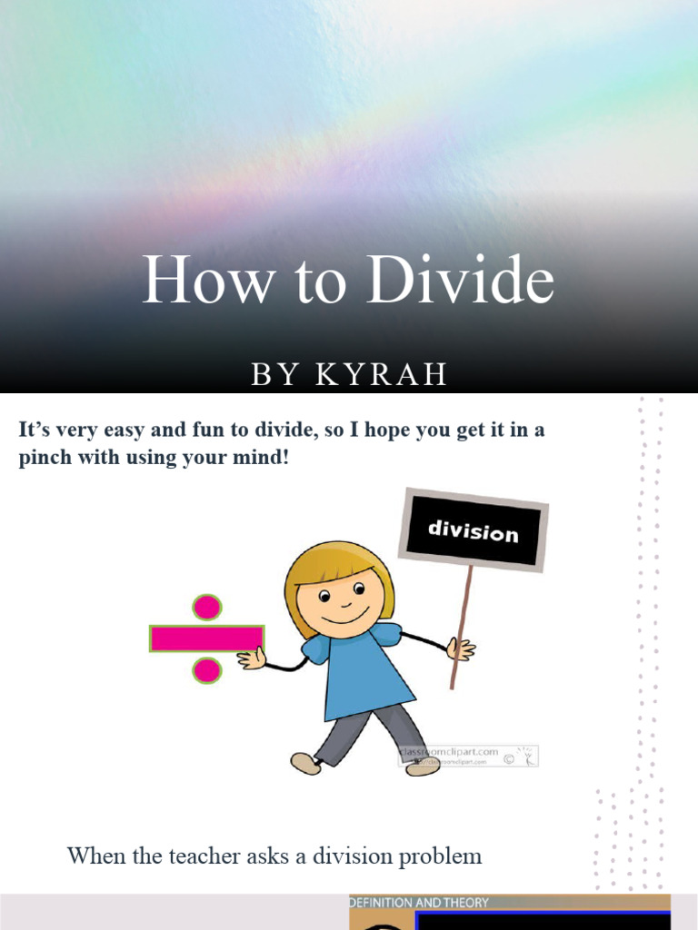 How To Divide | PDF