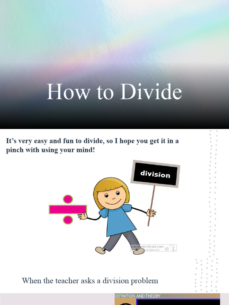 How to Divide | PDF