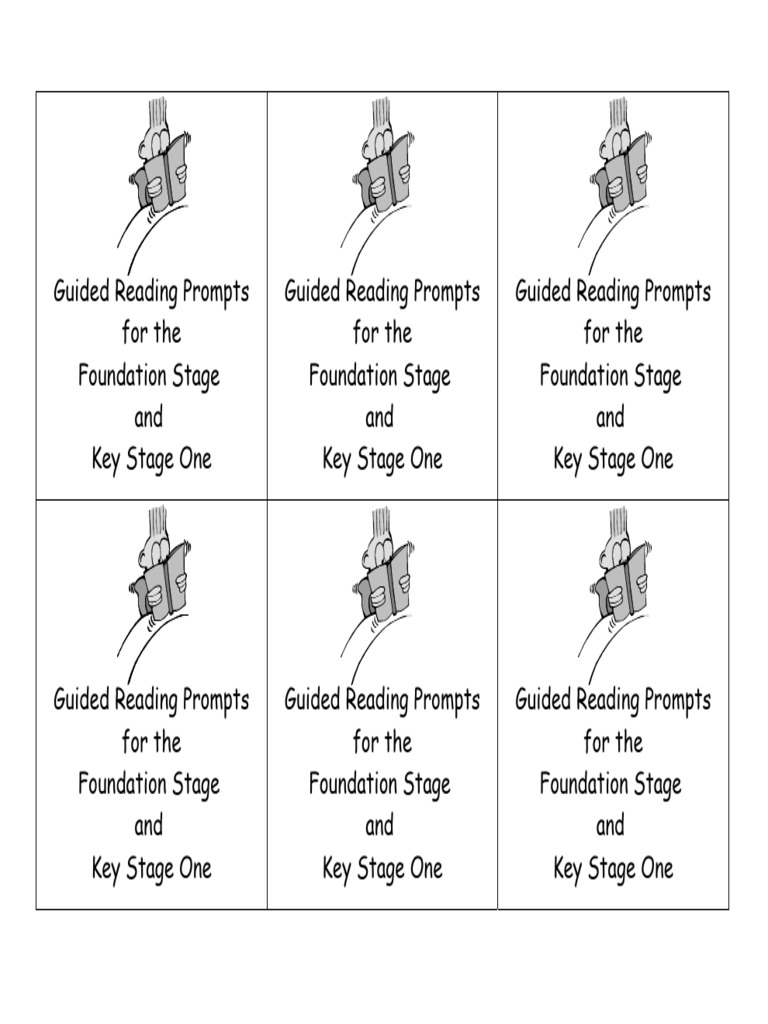 Guided Reading Prompts for Early Learners | PDF | Human Communication ...