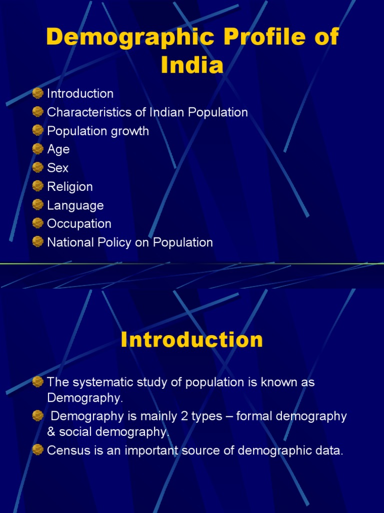 Demographic Profile of India | PDF | Demography | Population