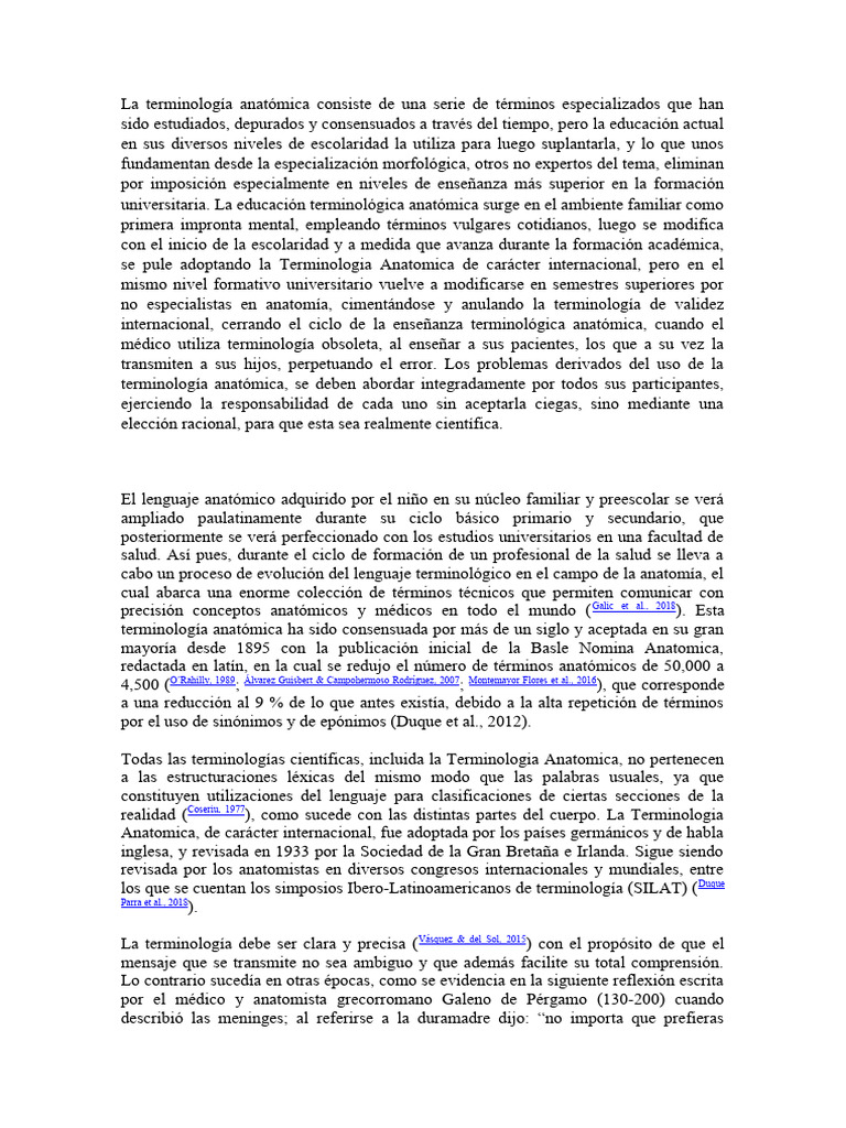 Terminologia Anatomica | PDF | Anatomía