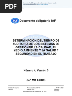 IAF MD5 2023 Traducida | PDF | Auditoría | Seguridad y salud ocupacional