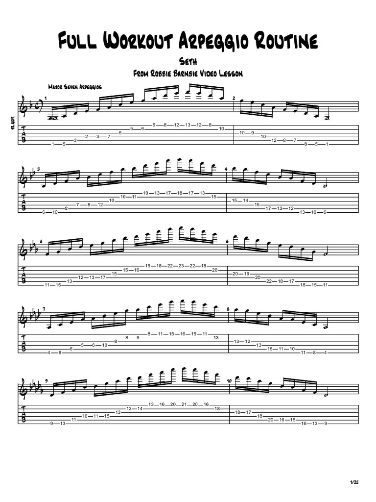1. Full Workout Arpeggio Routine | PDF
